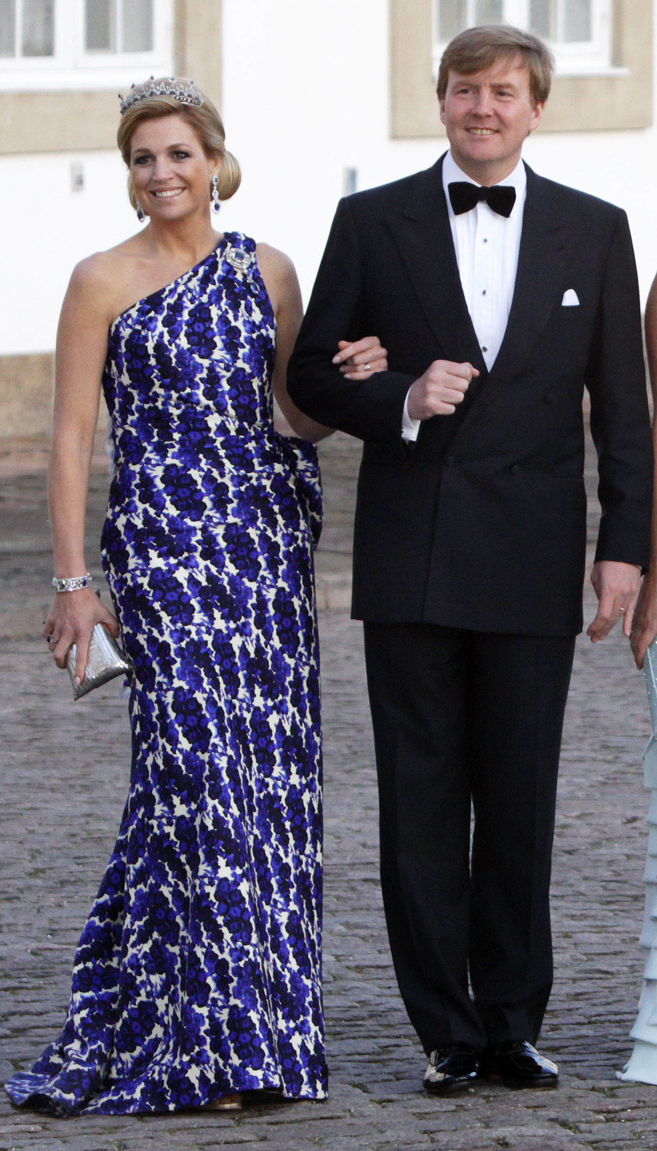 Bloemenjurk met riante strik - Modekoningin Máxima