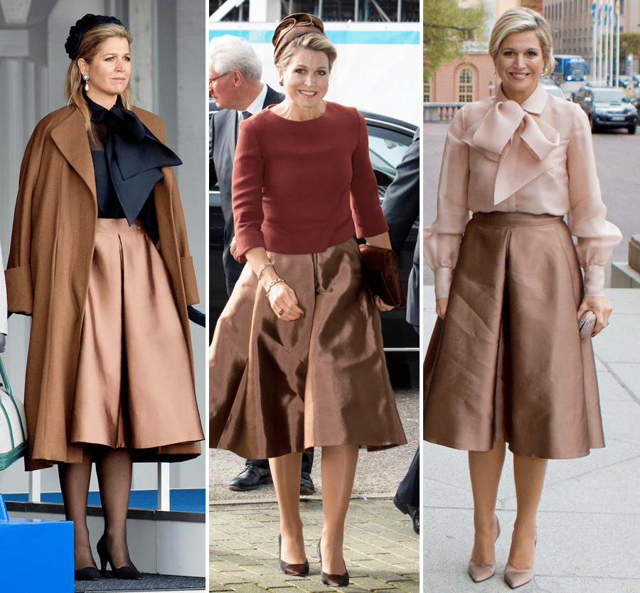 Dit of dat: een bruine midi-rok - Modekoningin Máxima