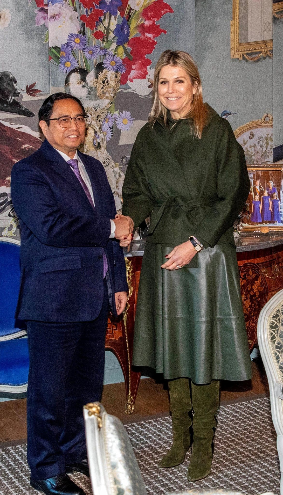 Máxima opnieuw in een nieuwe, groene outfit - Modekoningin Máxima