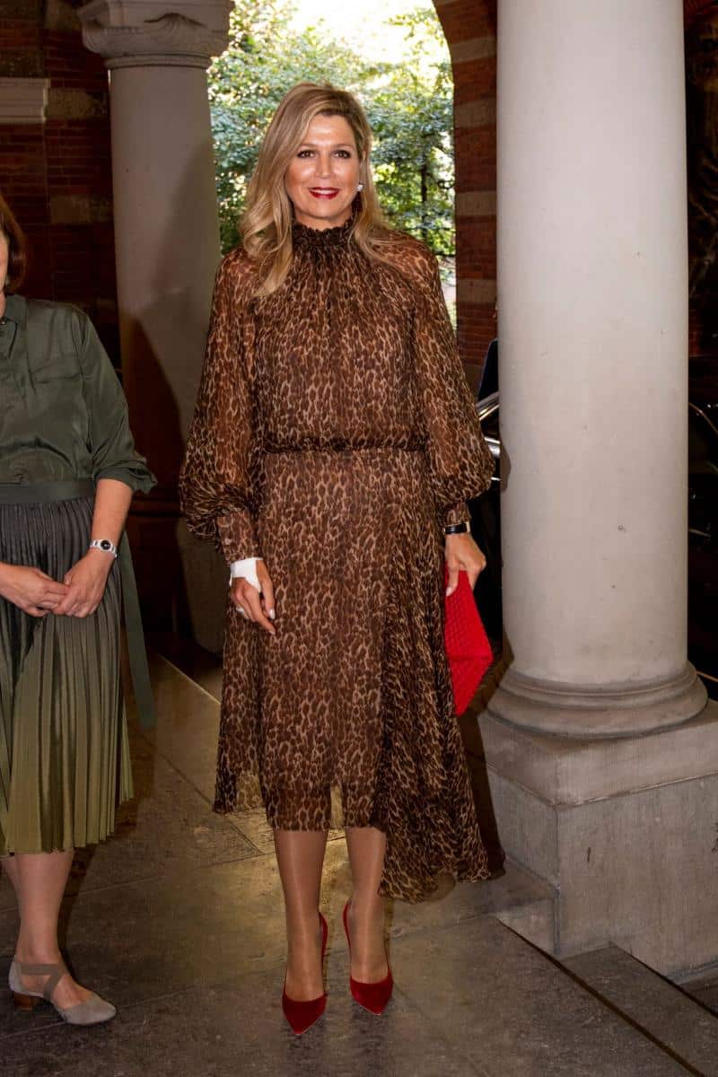 Jurk met luipaardenprint - Modekoningin Máxima