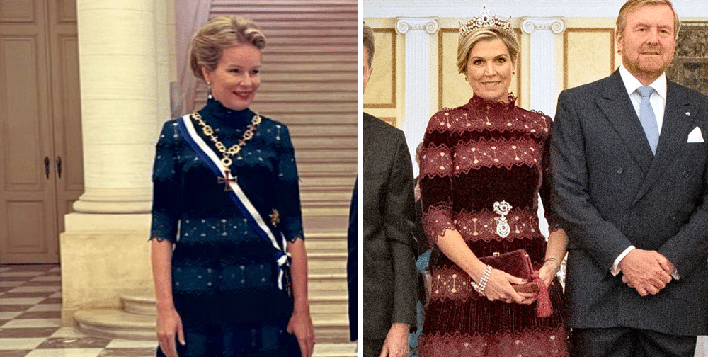 Huh? Maxima en Mathilde dragen dezelfde jurk - Modekoningin Máxima