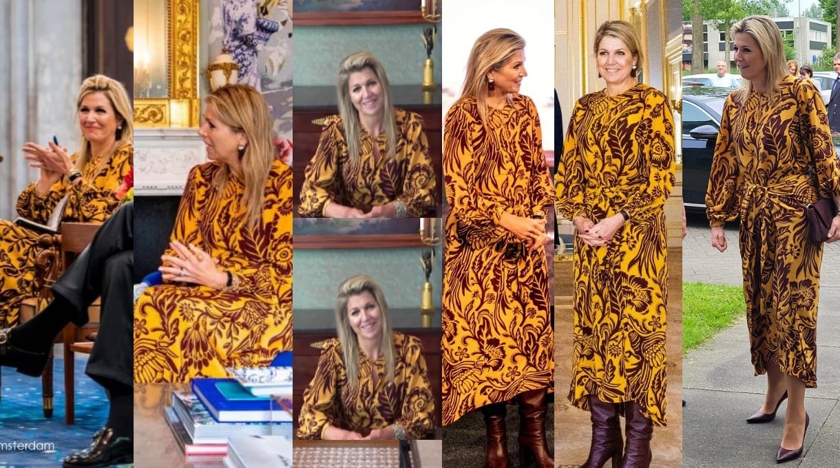 Máxima draagt favoriete jurk tijdens werkbezoek Foodvalley ...