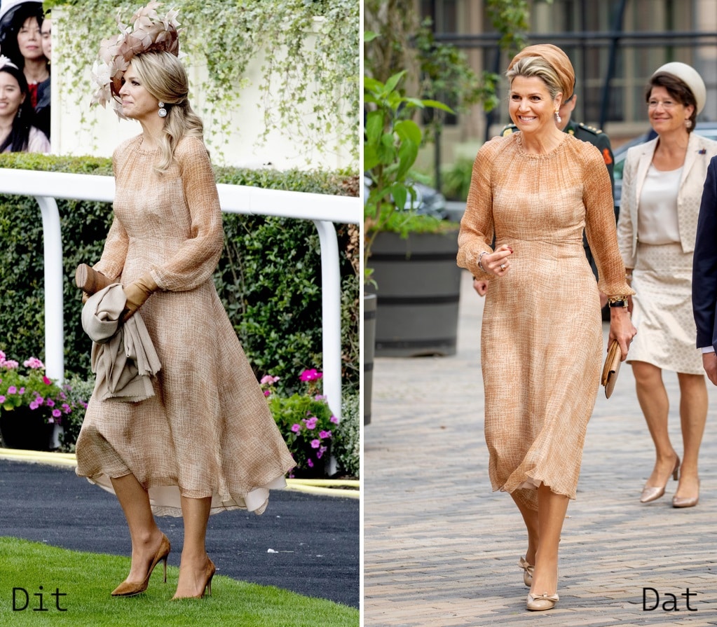 Dit of dat: Máxima's beige jurk van Natan - Modekoningin Máxima