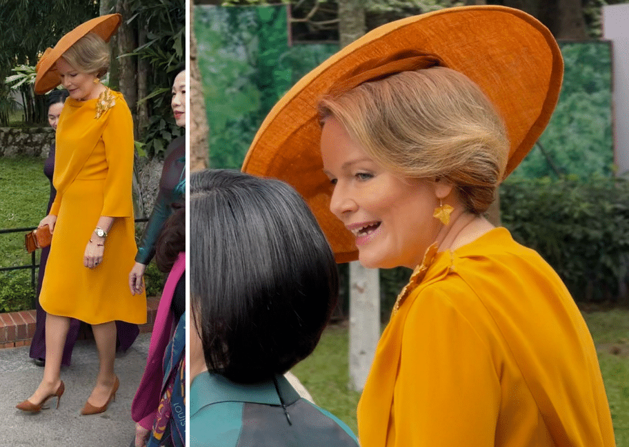 Dit draagt Mathilde tijdens het staatsbezoek aan Vietnam - Modekoningin ...