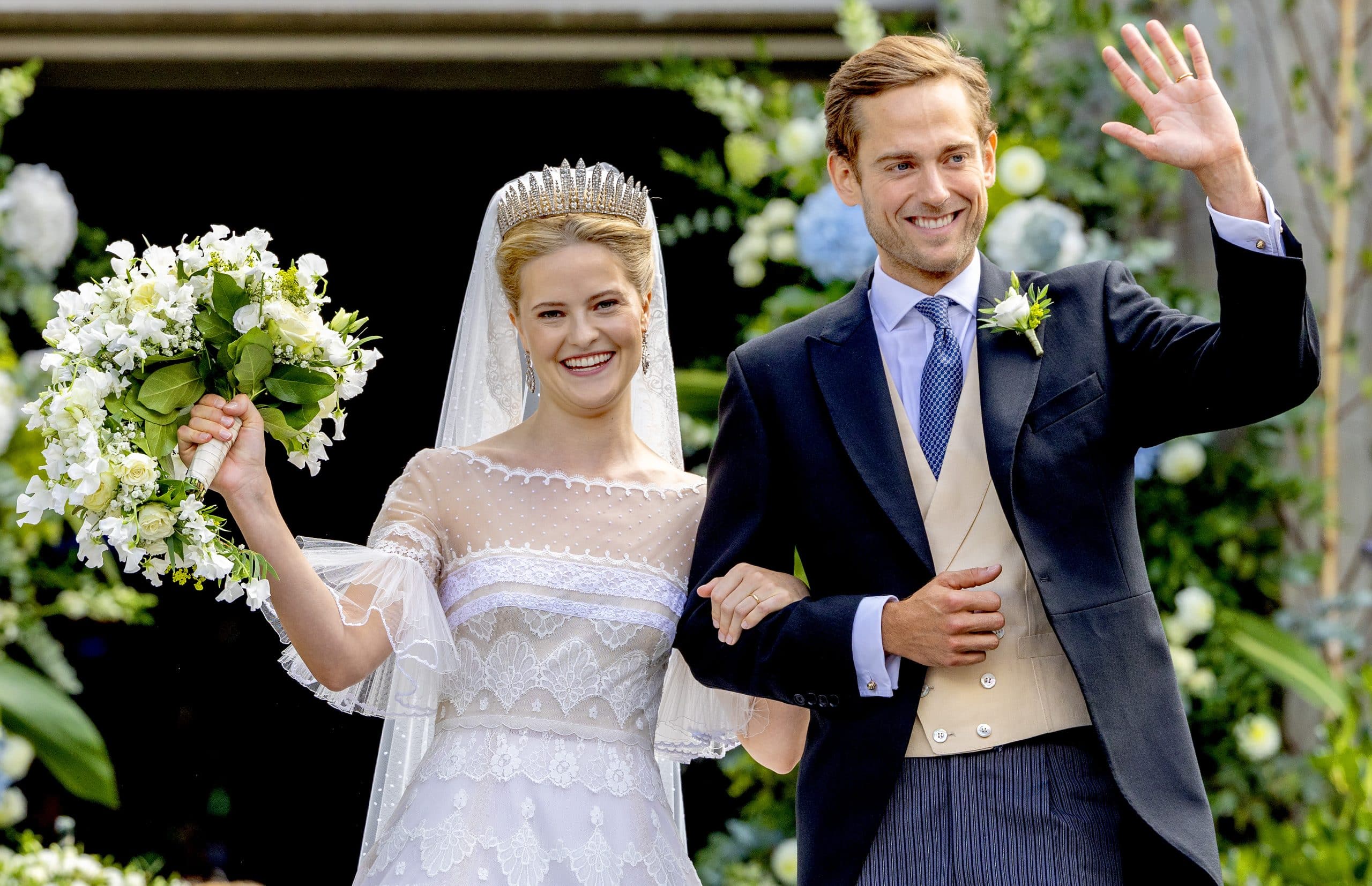 Kerkelijk huwelijk prinses Marie Caroline van Liechtenstein en Leopoldo ...