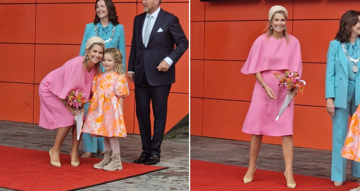 Máxima in het roze tijdens streekbezoek Flevoland - Modekoningin Máxima