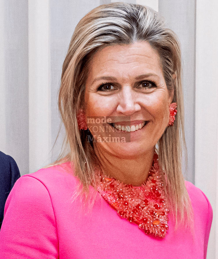 Máxima in zoetroze look tijdens werkbezoek in Roermond - Modekoningin ...