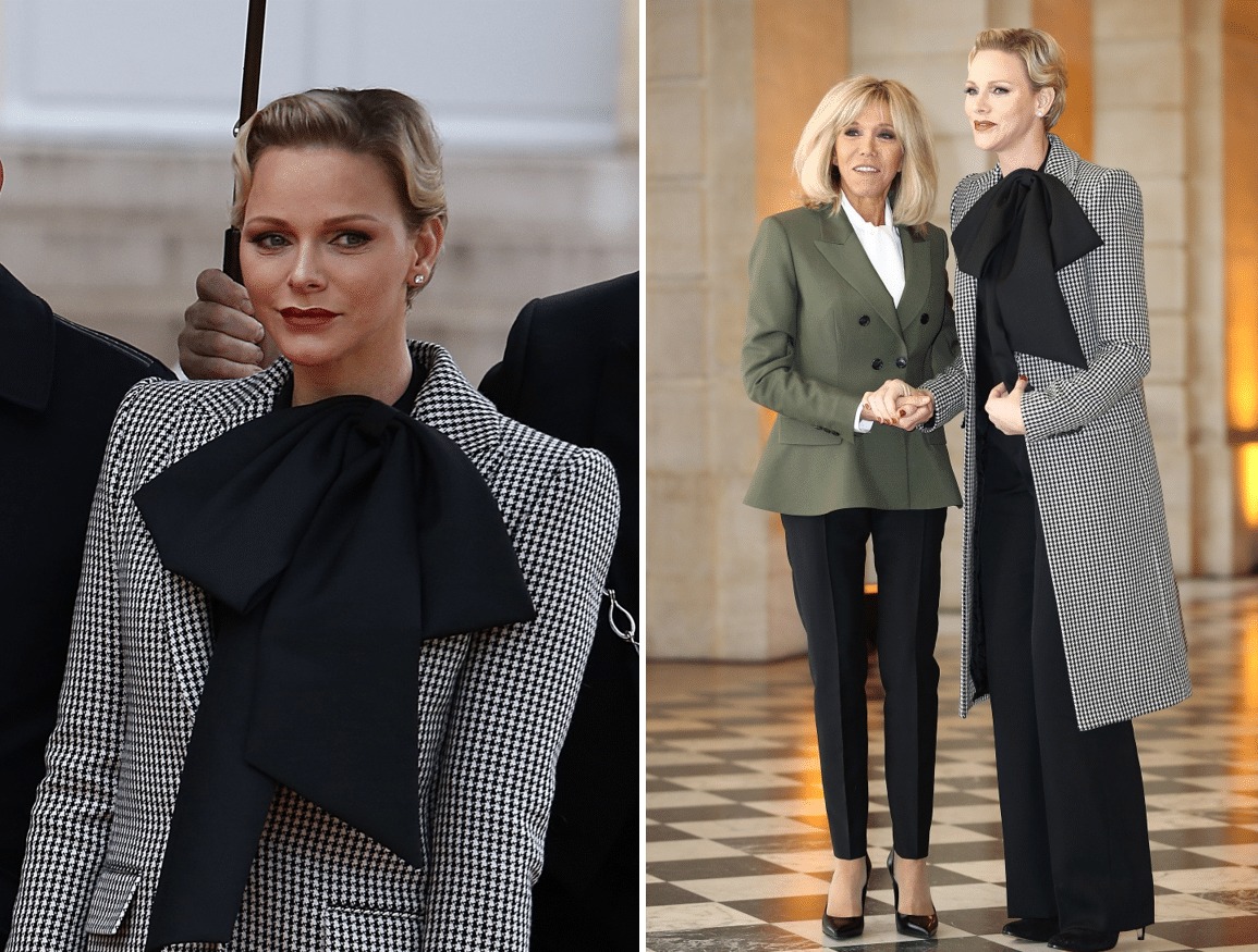 Out of the box: Charlene en haar XL pussybow - Modekoningin Máxima