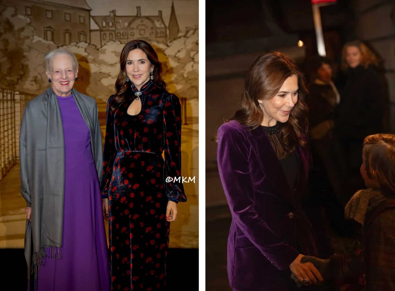 Wauw: twee verschillende fluwelen looks voor Mary in één week ...